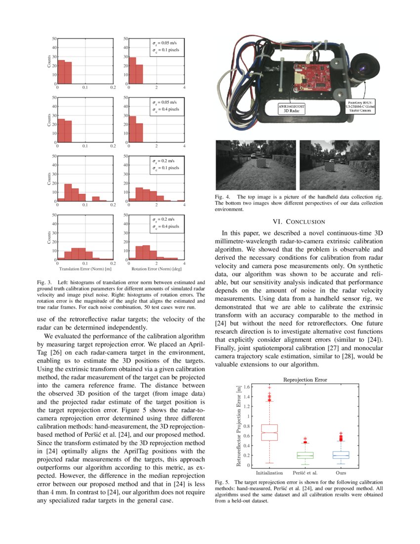 A Continuous Time Approach For 3d Radar To Camera Extrinsic Calibration Deepai