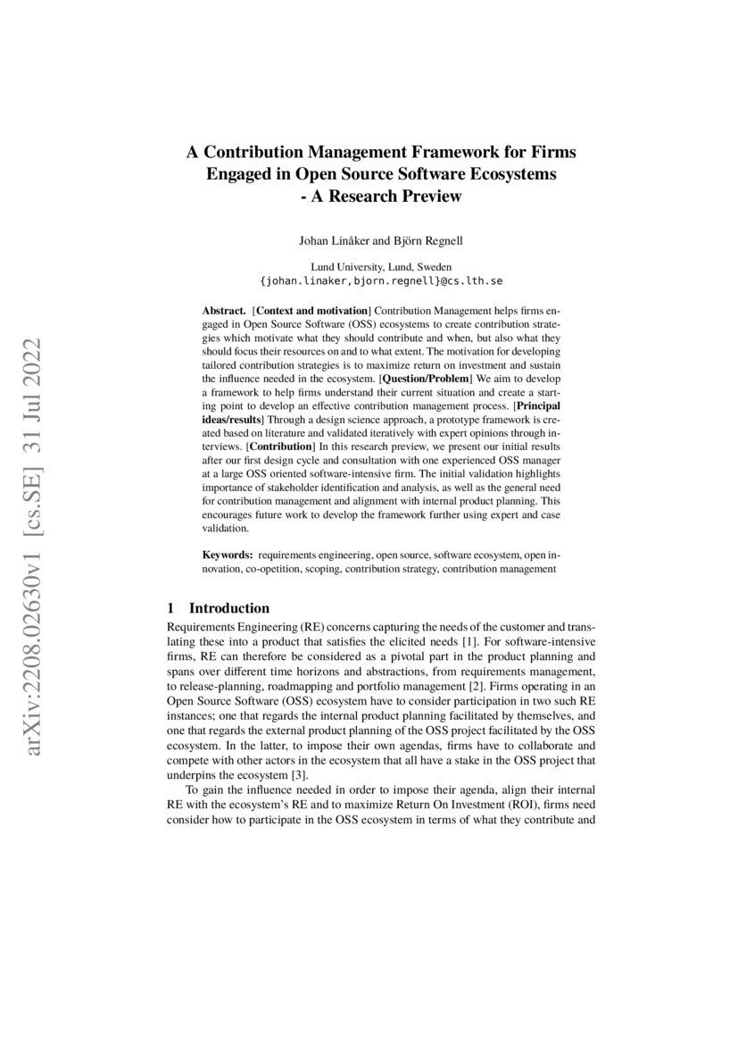 A Contribution Management Framework For Firms Engaged In Open Source a-contribution-management-framework-for-firms-engaged-in-open-source