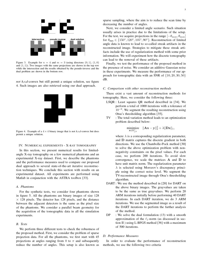 A convex formulation for Discrete Tomography | DeepAI