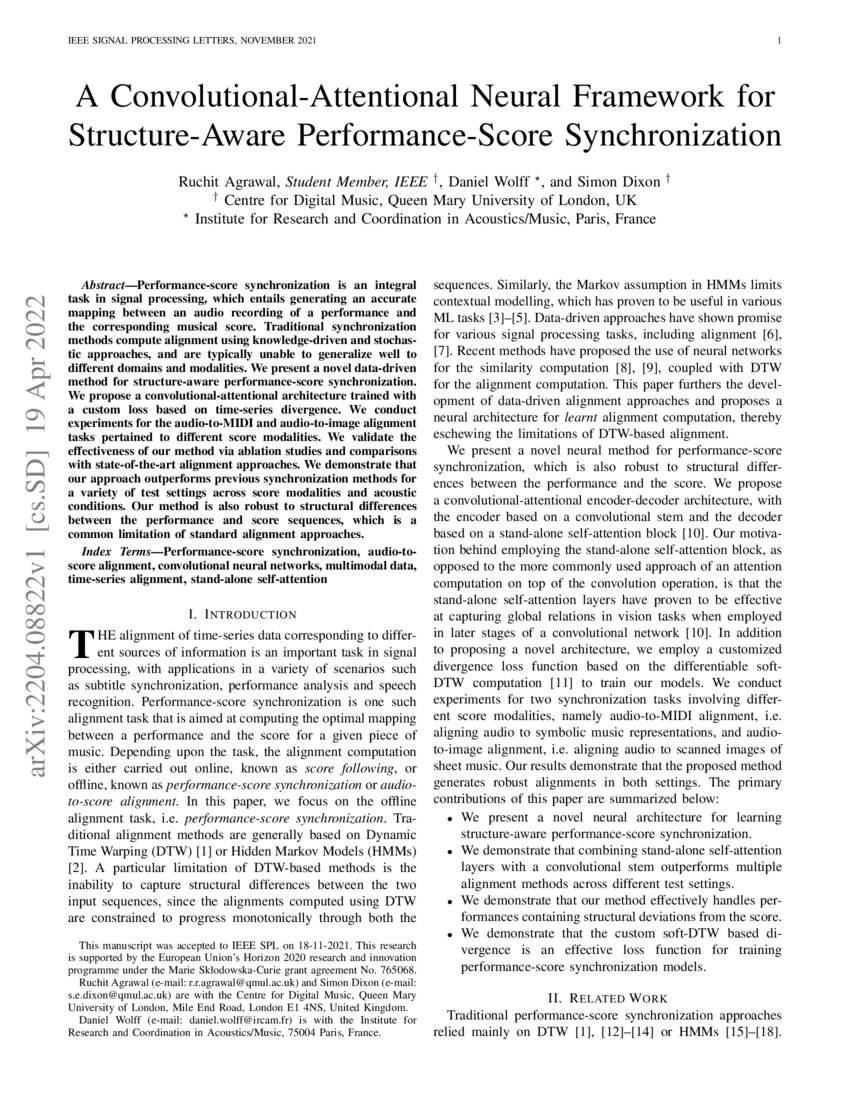 A Convolutional Attentional Neural Framework For Structure Aware Performance Score