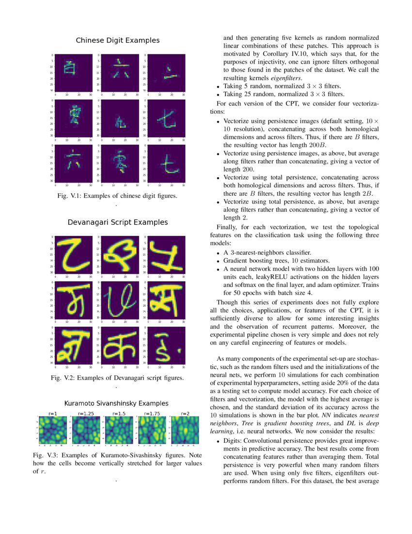 A Convolutional Persistence Transform | DeepAI