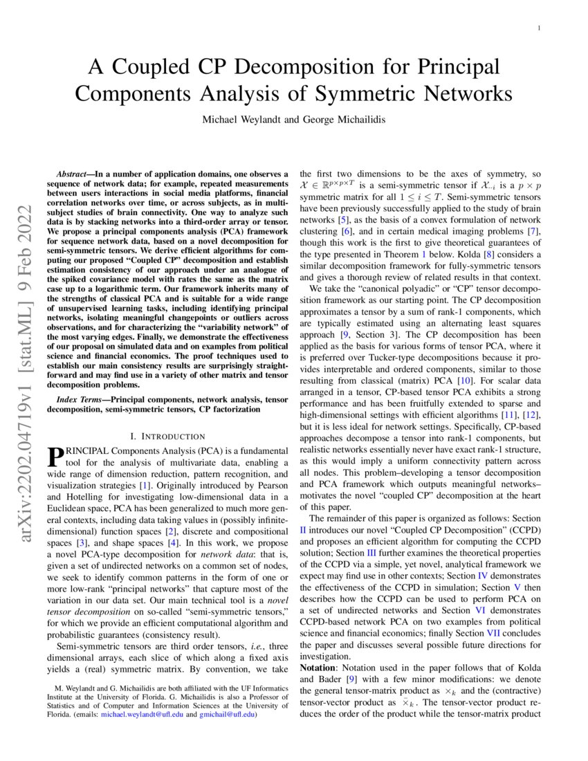 A Coupled CP Decomposition for Principal Components Analysis of ...