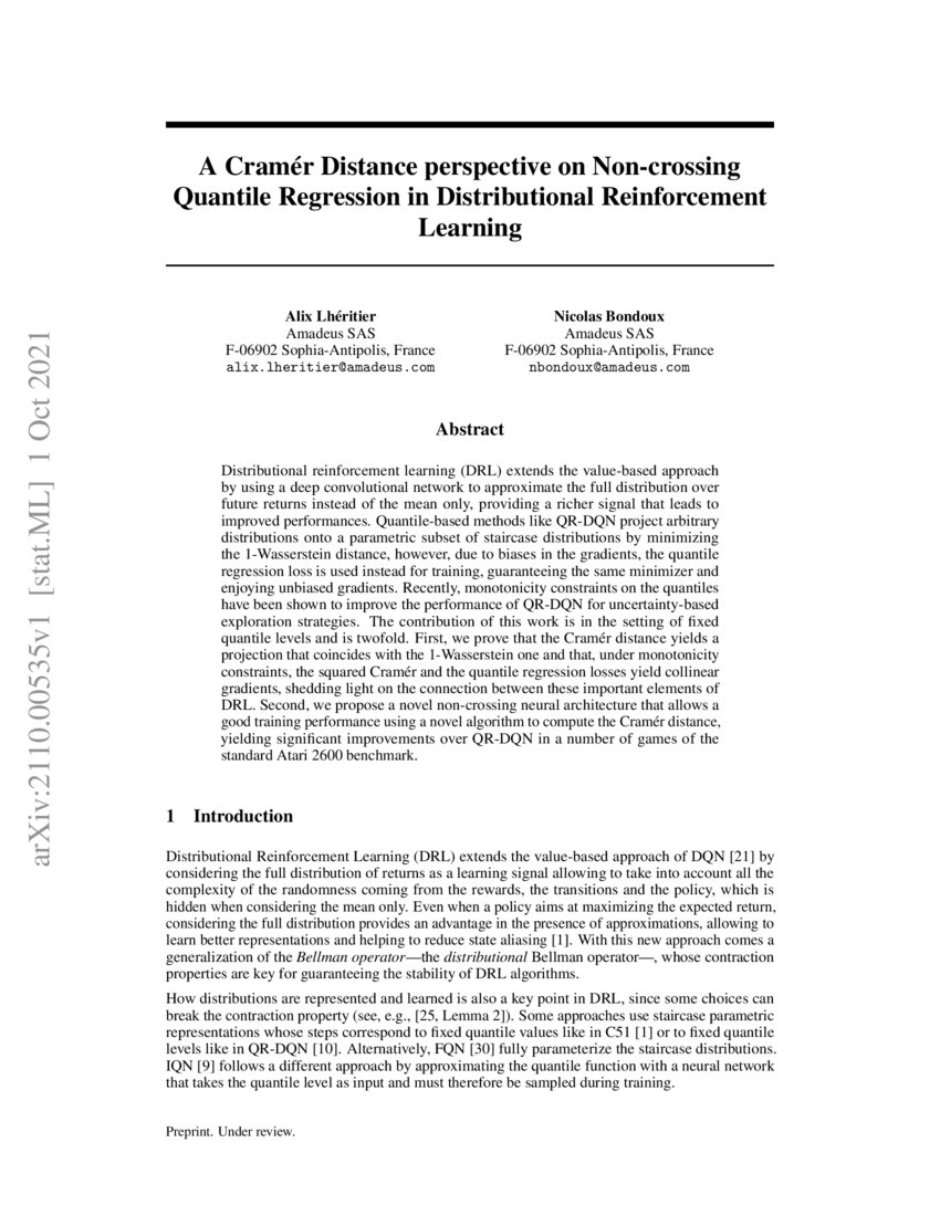 A Cramér Distance perspective on Non-crossing Quantile Regression in Distributional ...
