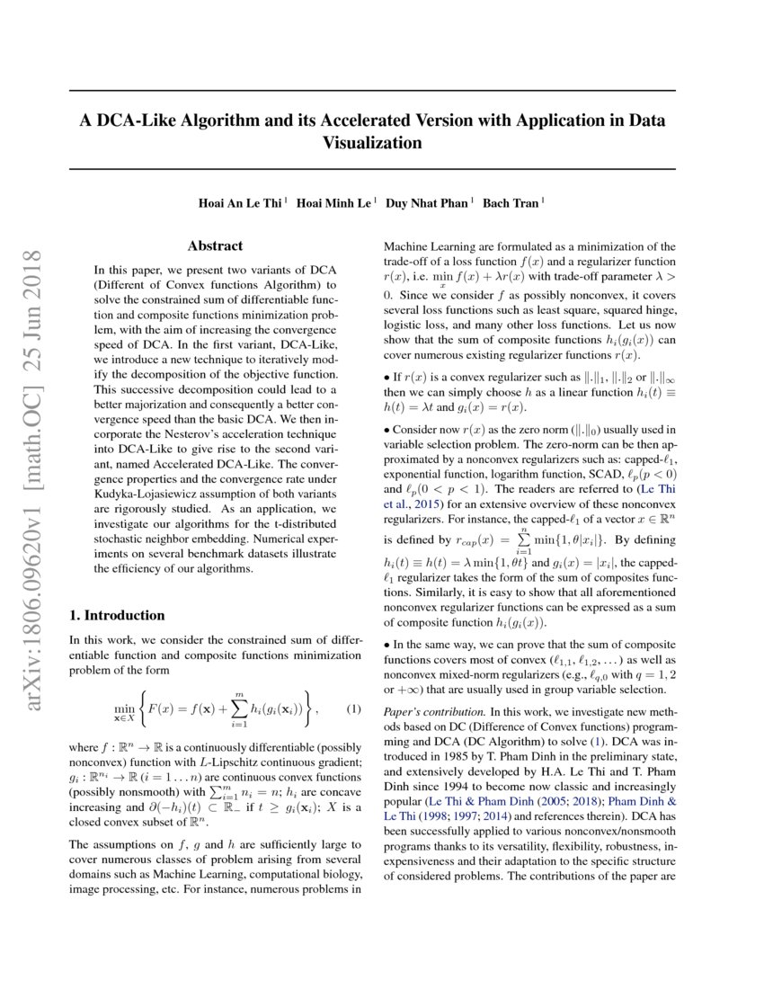 A DCA-Like Algorithm and its Accelerated Version with Application in ...