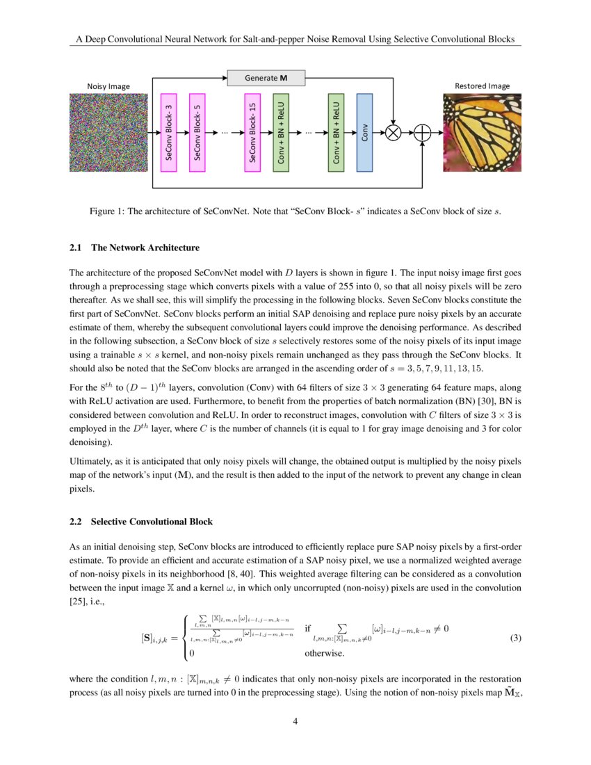 A Deep Convolutional Neural Network For Salt And Pepper Noise Removal