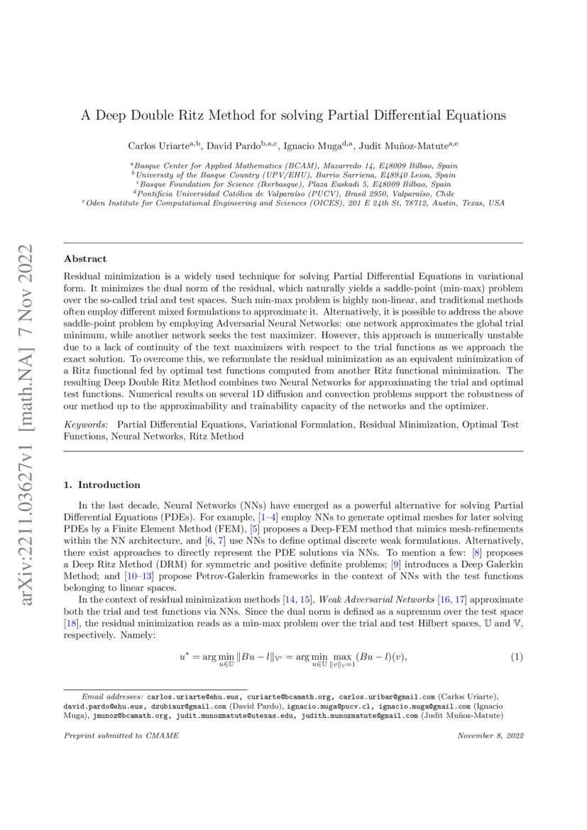 A Deep Double Ritz Method D2rm For Solving Partial Differential Equations Using Neural 