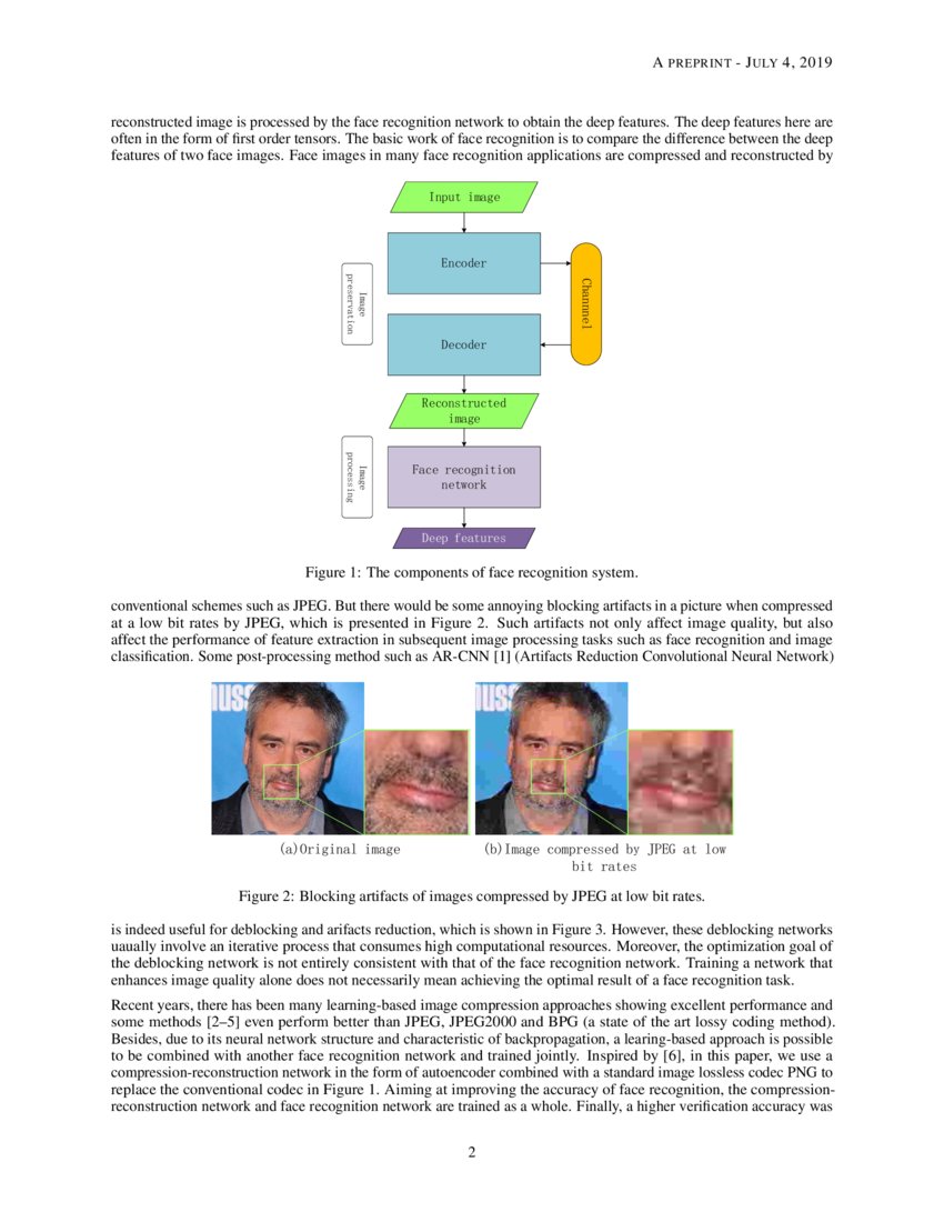 A Deep Image Compression Framework for Face Recognition | DeepAI