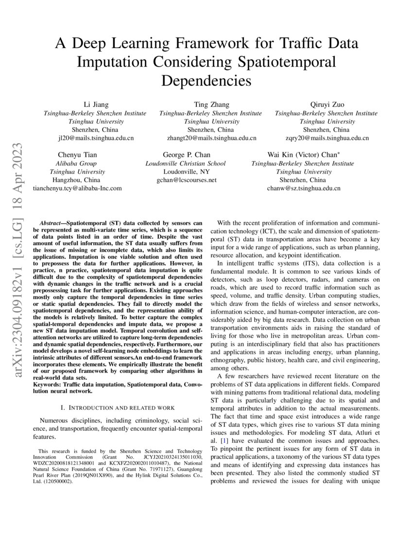 A Deep Learning Framework For Traffic Data Imputation Considering
