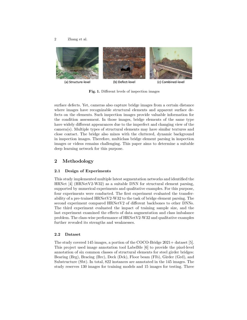 A Deep Neural Network For Multiclass Bridge Element Parsing In Inspection Image Analysis Deepai