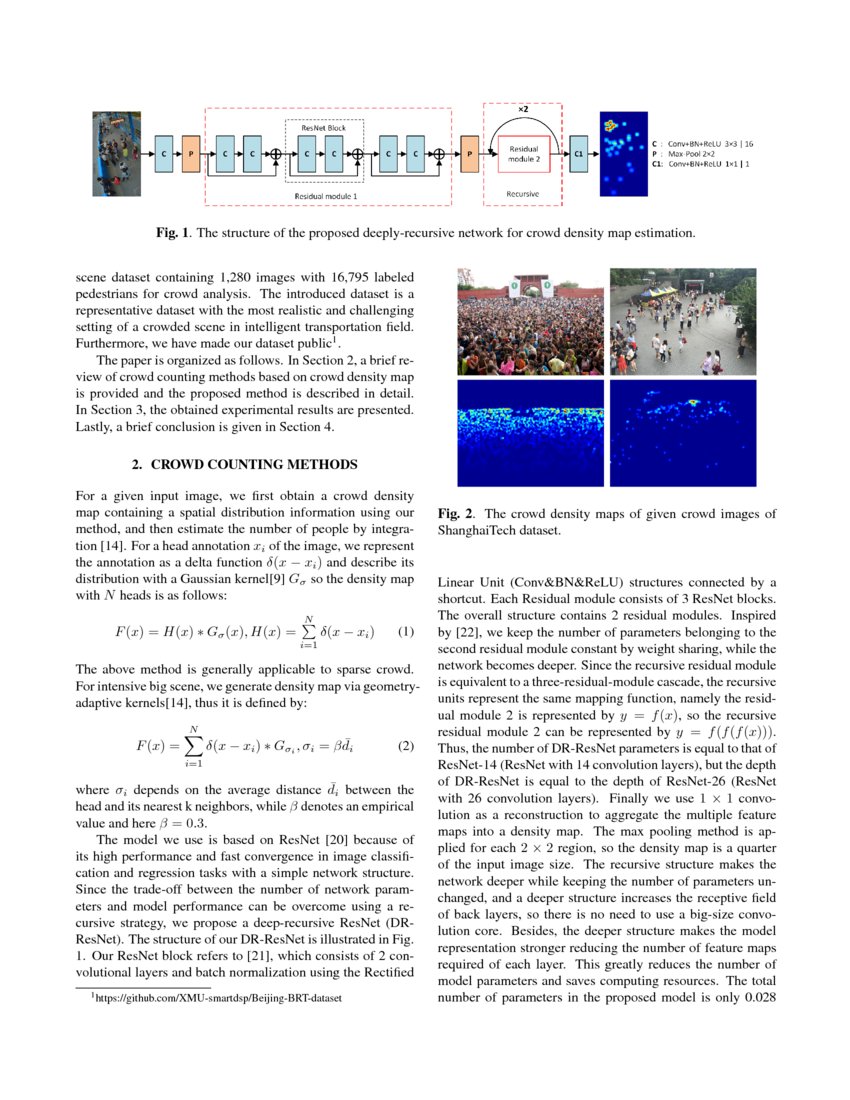A Deeply-Recursive Convolutional Network for Crowd Counting | DeepAI