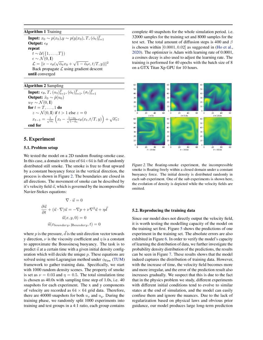 A denoting diffusion model for fluid flow prediction | DeepAI