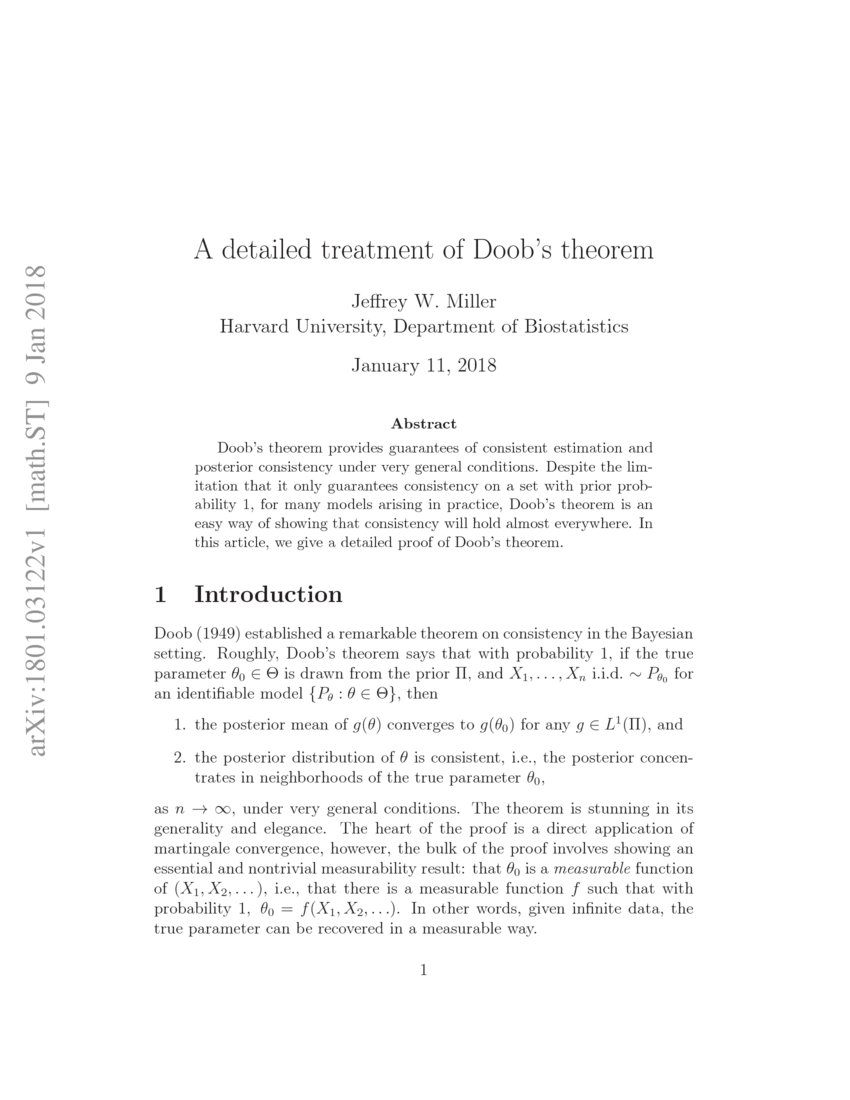 A detailed treatment of Doob's theorem | DeepAI