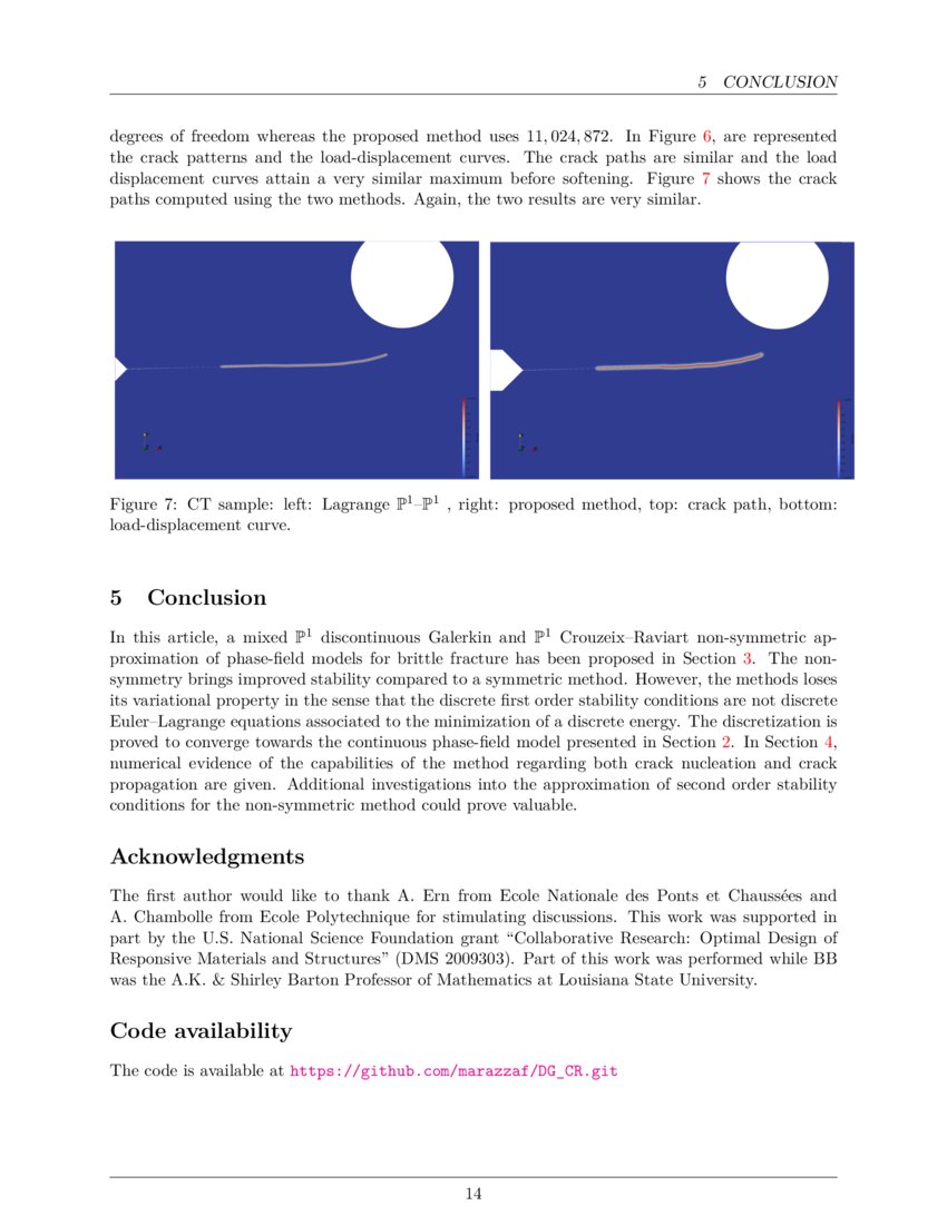 A Dgcr Discretization For The Variational Phase Field Approach To