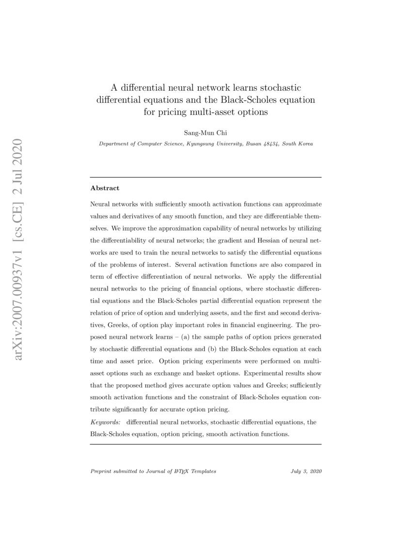 A differential neural network learns stochastic differential equations ...