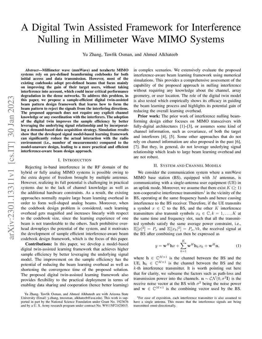 A Digital Twin Assisted Framework For Interference Nulling In