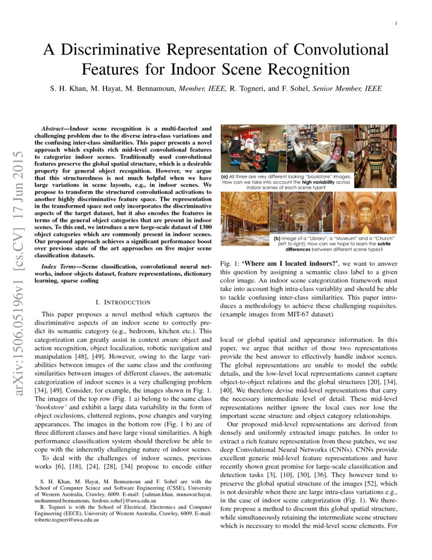 A Discriminative Representation Of Convolutional Features For Indoor Scene Recognition Deepai
