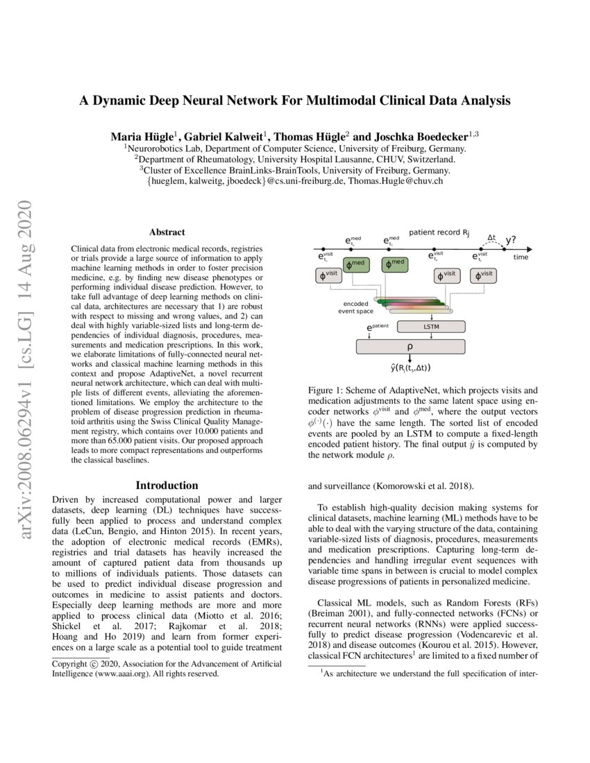 A Dynamic Deep Neural Network For Multimodal Clinical Data Analysis ...