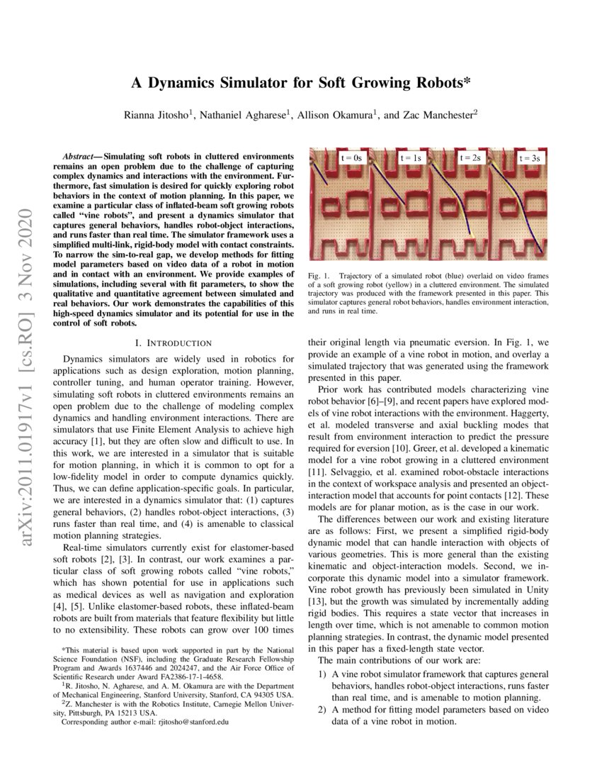 A Dynamics Simulator for Soft Growing Robots | DeepAI