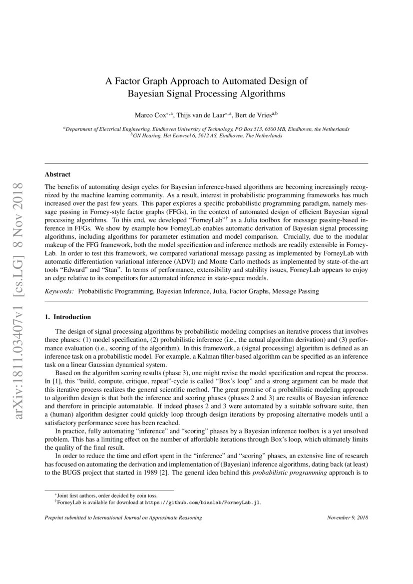 A Factor Graph Approach To Automated Design Of Bayesian Signal