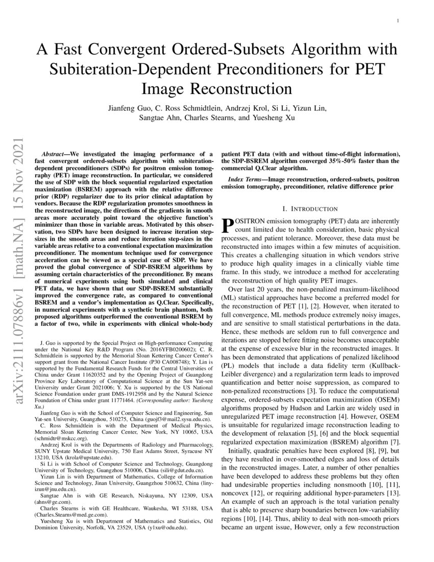 A Fast Convergent Ordered Subsets Algorithm With Subiteration Dependent