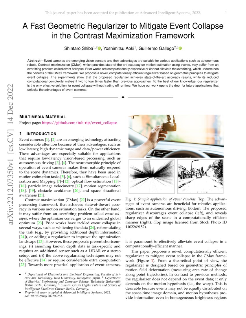 A Fast Geometric Regularizer To Mitigate Event Collapse In The Contrast Maximization Framework