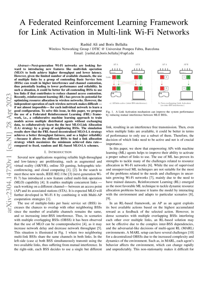 A Federated Reinforcement Learning Framework For Link Activation In