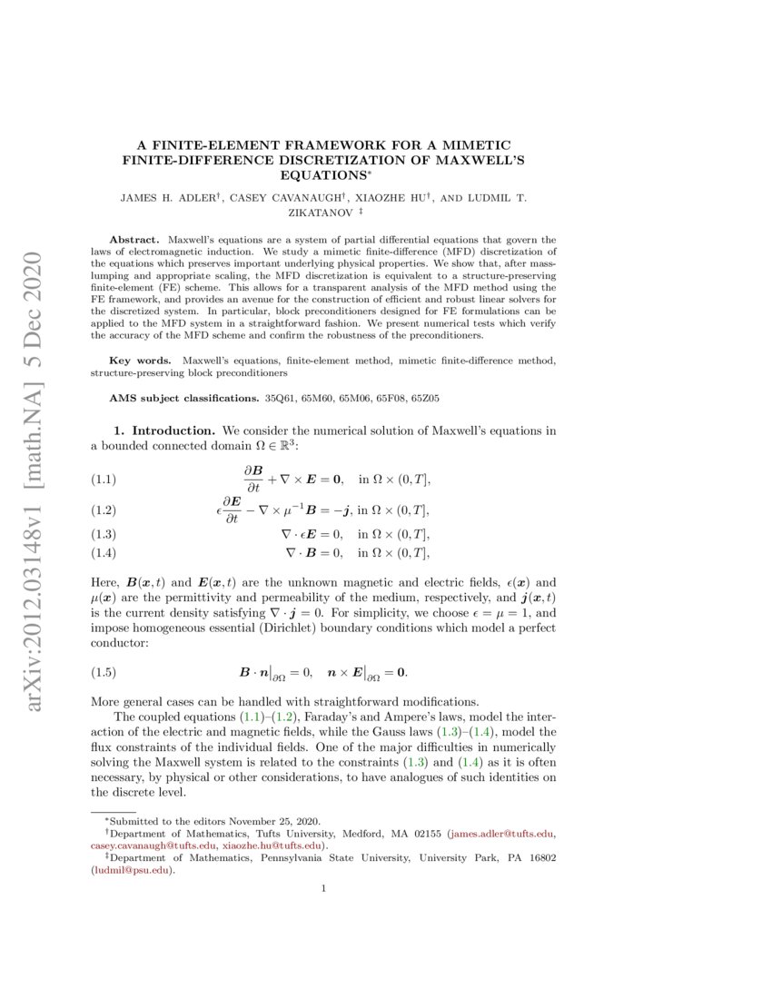 A Finite Element Framework For A Mimetic Finite Difference 9782