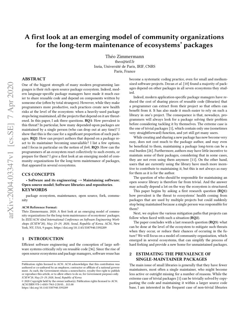 A first look at an emerging model of community organizations for the ...