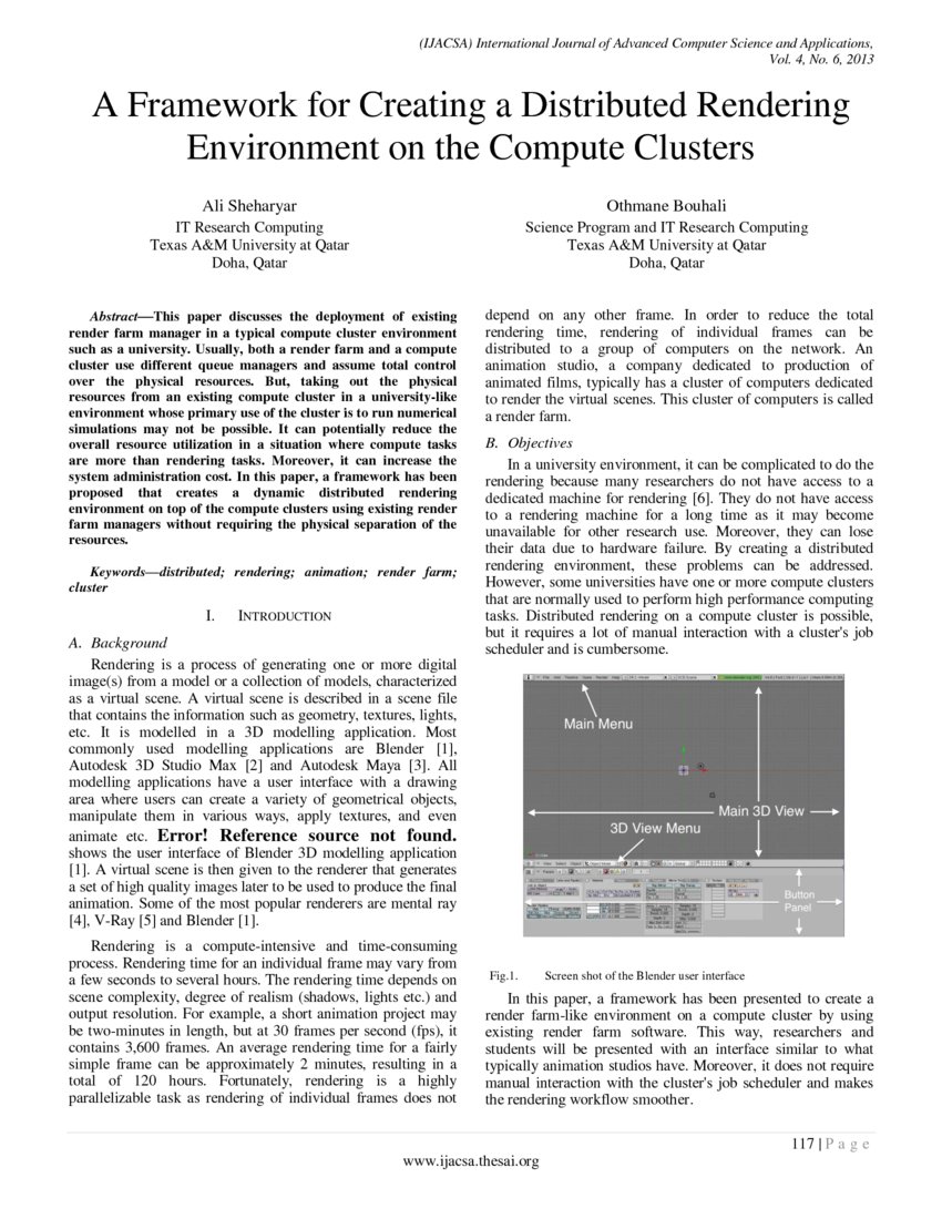 A Framework For Creating A Distributed Rendering Environment On The Compute Clusters Deepai