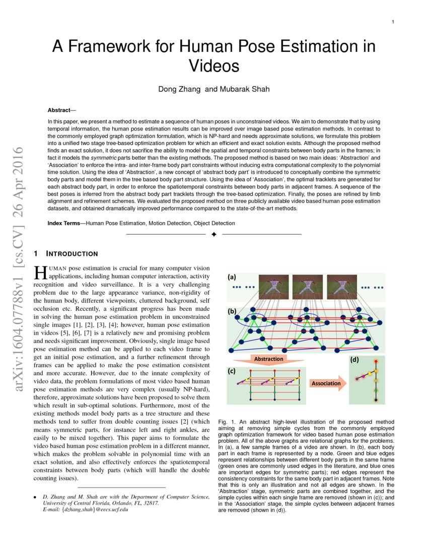 A Framework for Human Pose Estimation in Videos | DeepAI