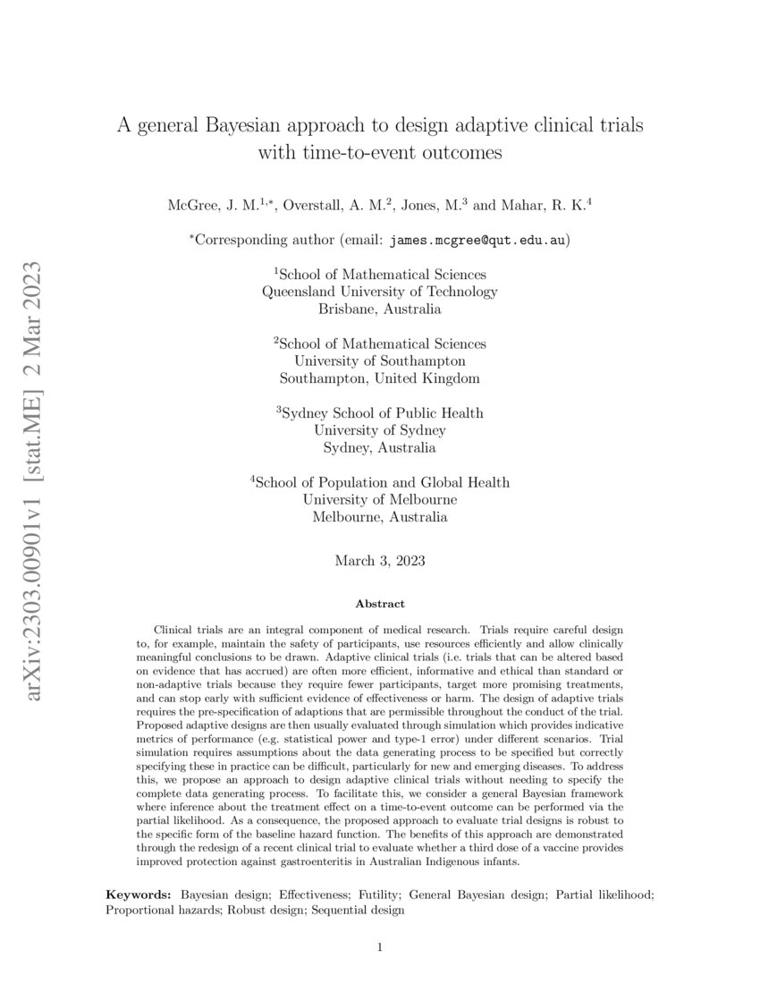A General Bayesian Approach To Design Adaptive Clinical Trials With