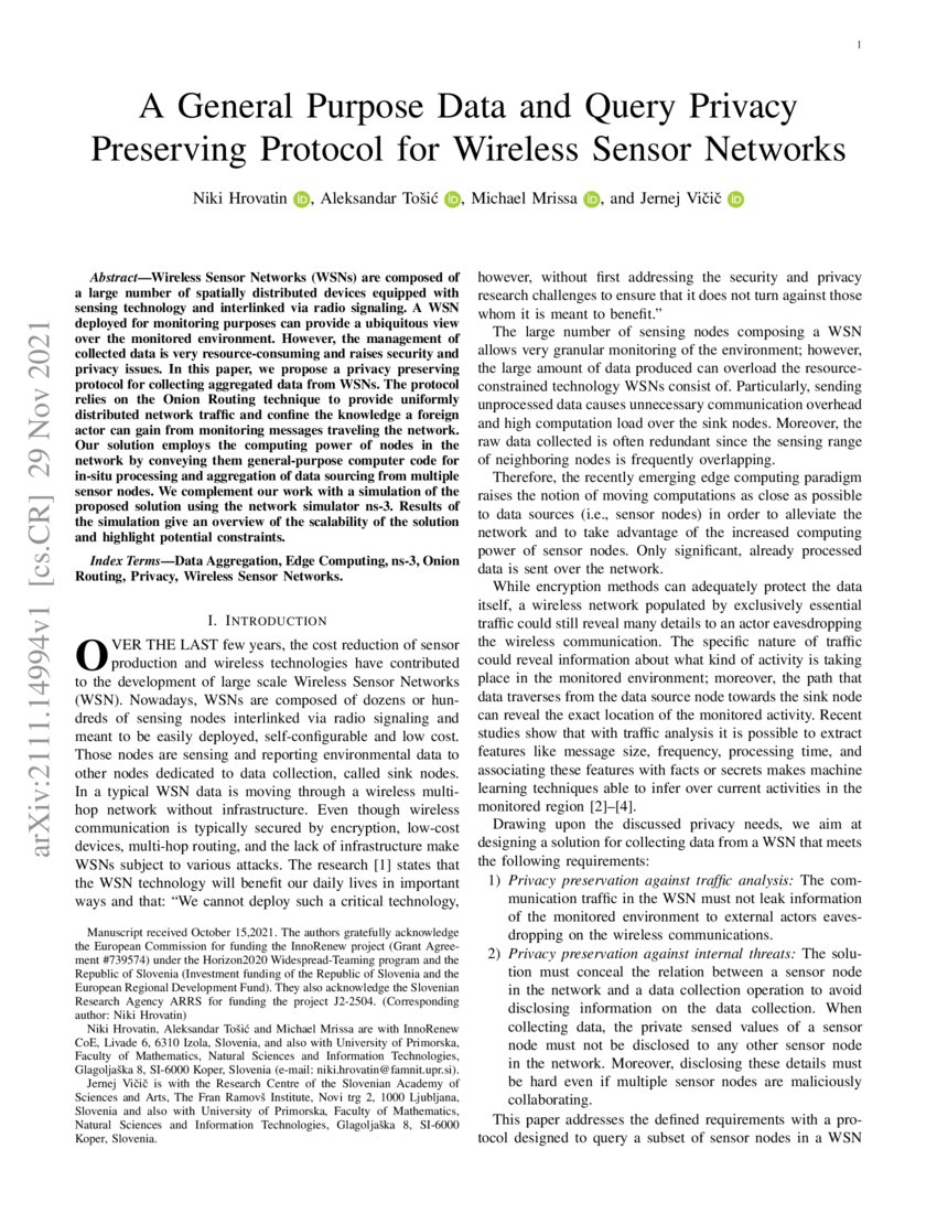 A General Purpose Data and Query Privacy Preserving Protocol for ...