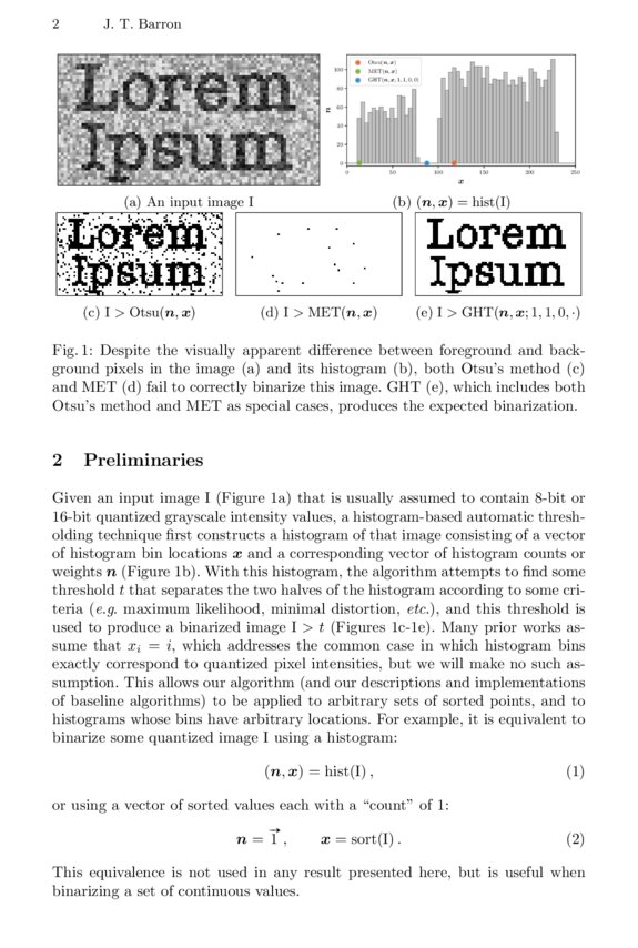 A Generalization Of Otsu S Method And Minimum Error Thresholding Deepai