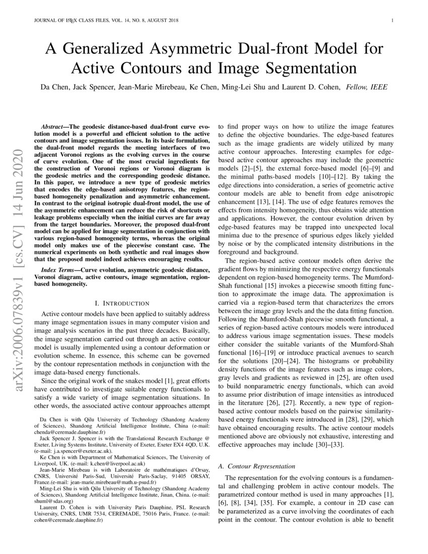 A Generalized Asymmetric Dual-front Model for Active Contours and Image ...