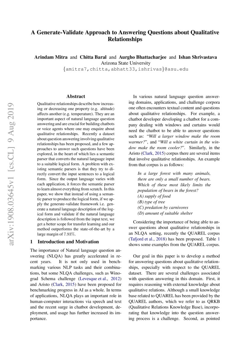 A Generate-Validate Approach to Answering Questions about Qualitative ...