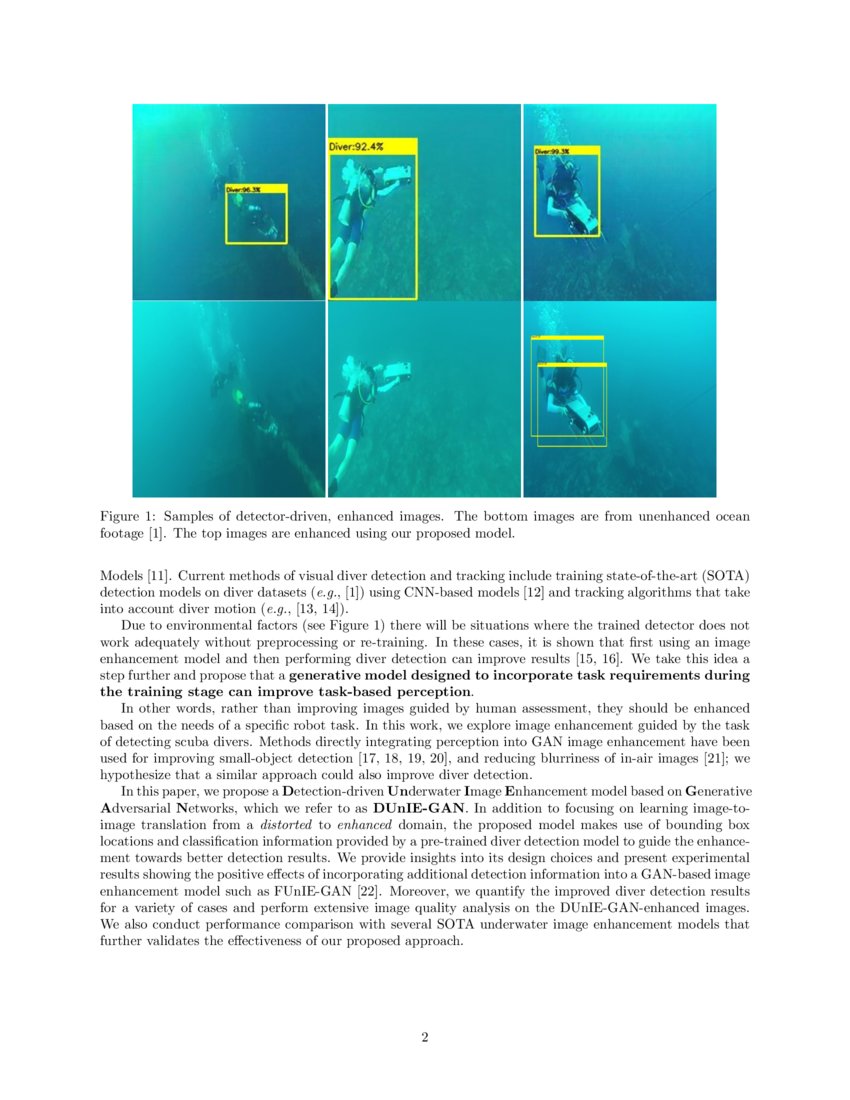 A Generative Approach for Detection-driven Underwater Image Enhancement ... A Generative Approach for Detection-driven Underwater Image Enhancement ...