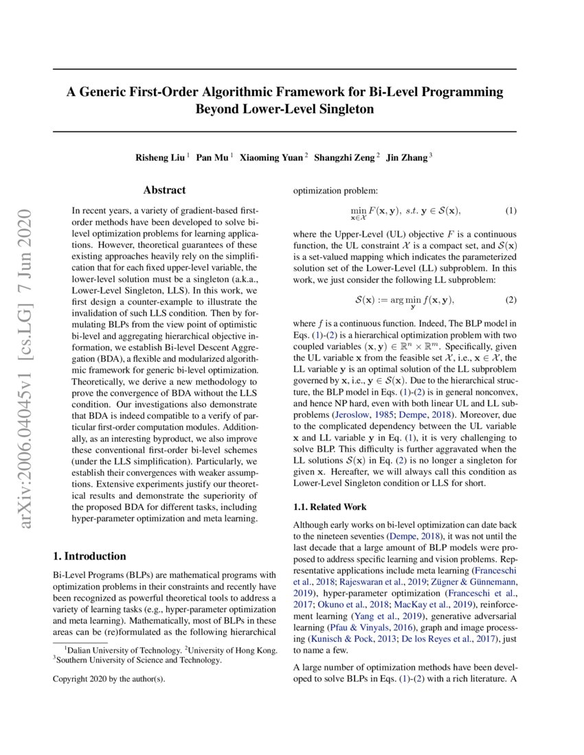 A Generic First Order Algorithmic Framework For Bi Level Programming Beyond Lower Level