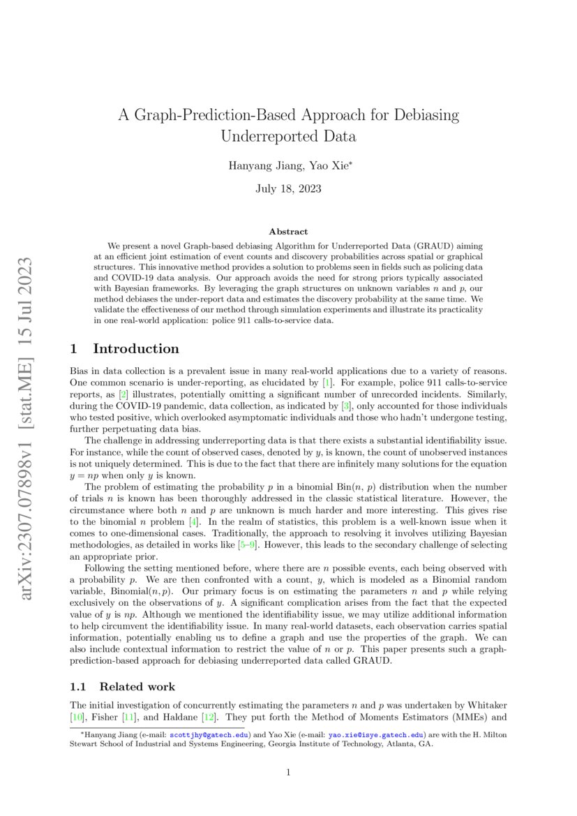 A Graph-Prediction-Based Approach for Debiasing Underreported Data | DeepAI