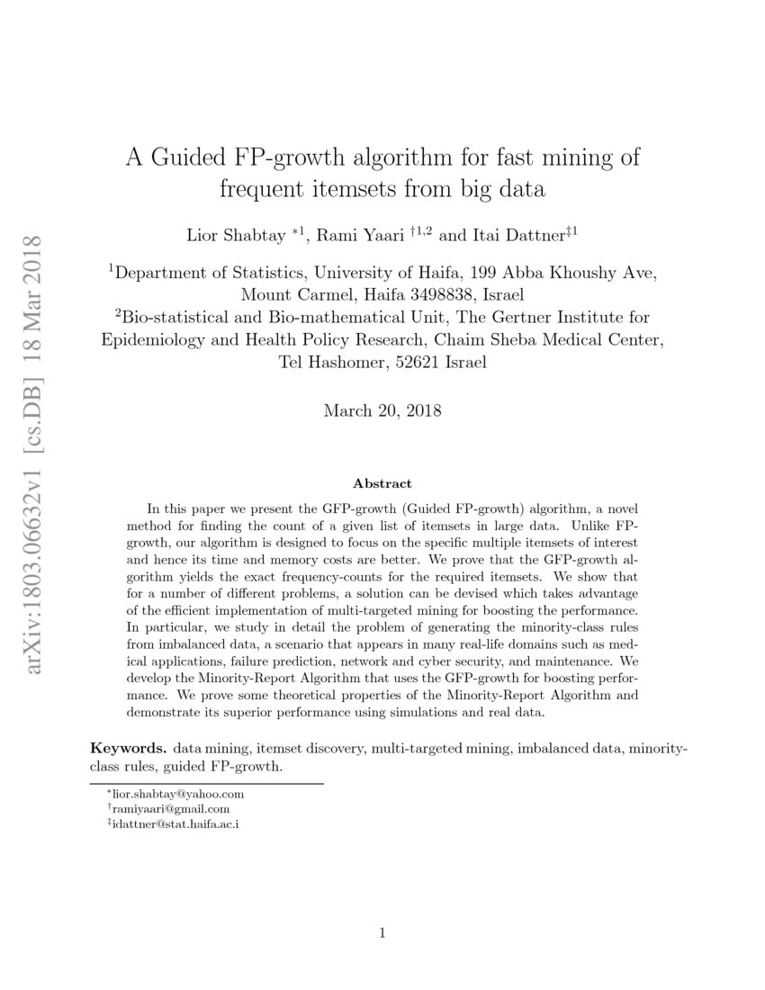 A Guided Fp Growth Algorithm For Fast Mining Of Frequent Itemsets From Big Data Deepai