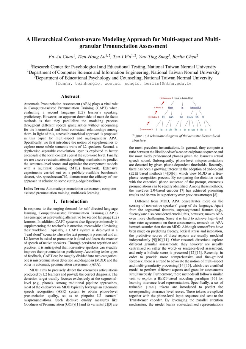 A Hierarchical Context Aware Modeling Approach For Multi Aspect And