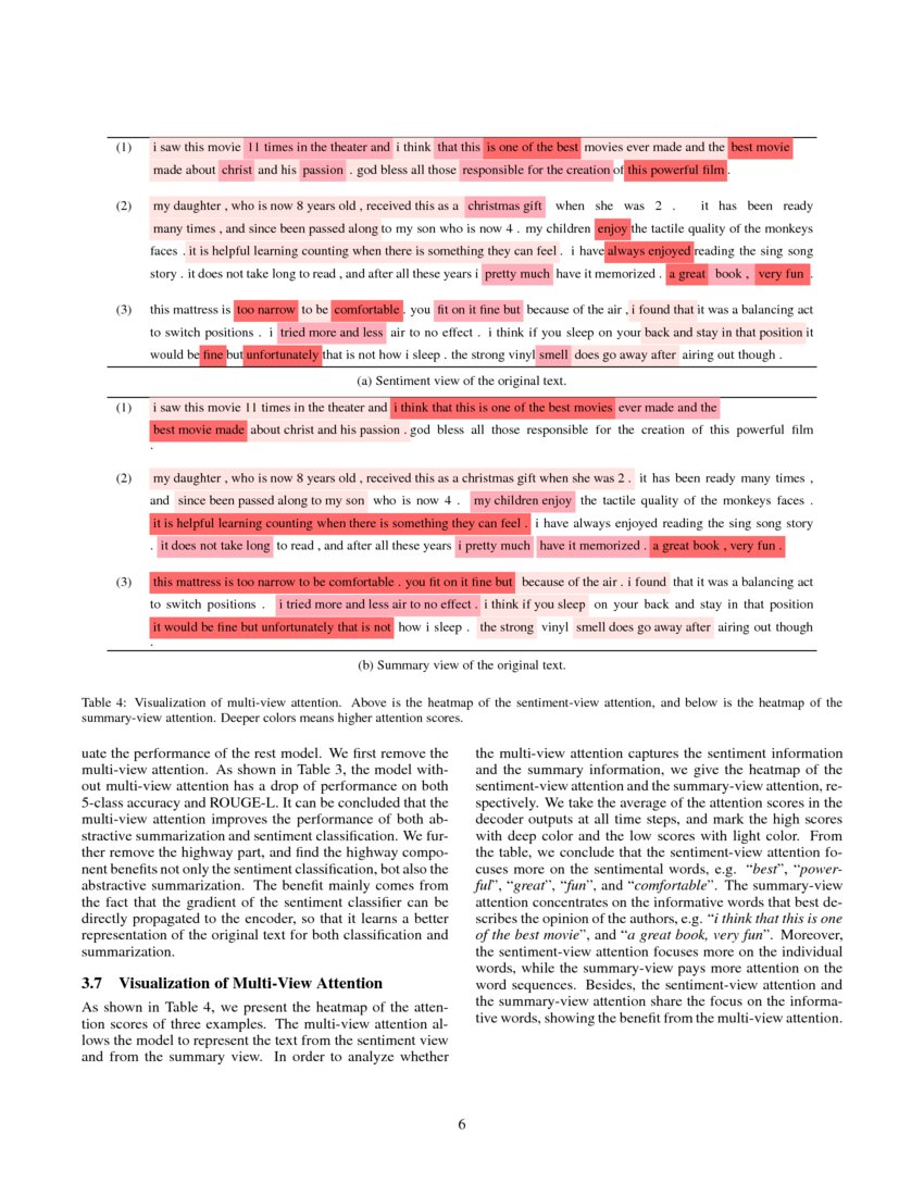 A Hierarchical End-to-End Model for Jointly Improving Text Summarization and Sentiment ...
