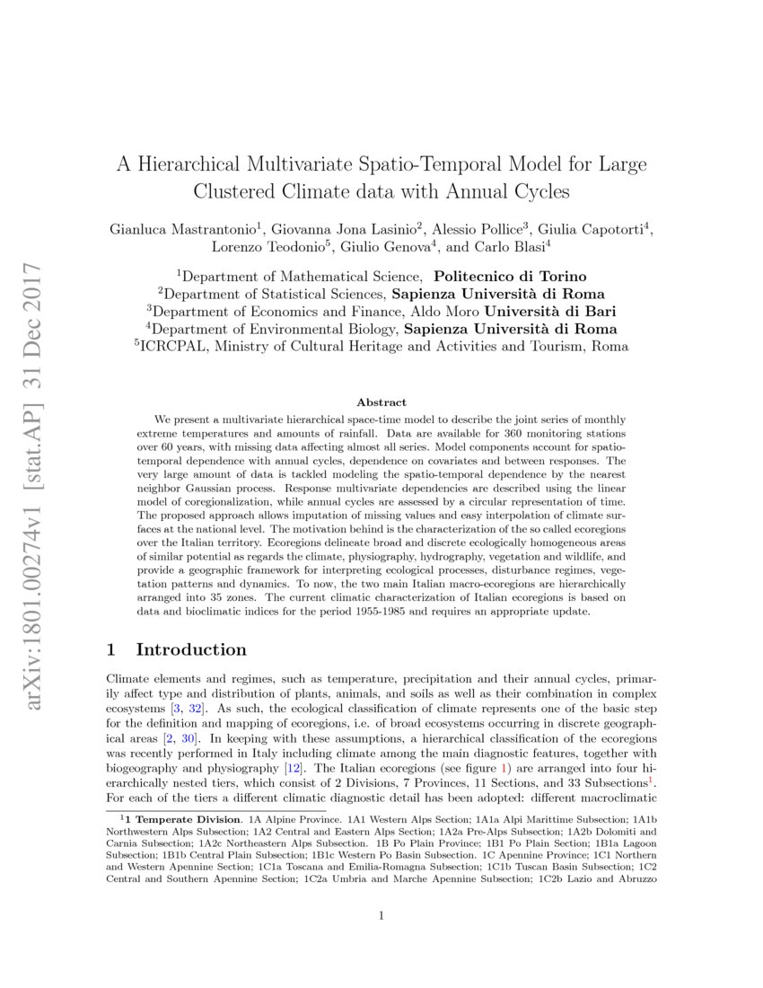 A Hierarchical Multivariate Spatio Temporal Model For Large Clustered