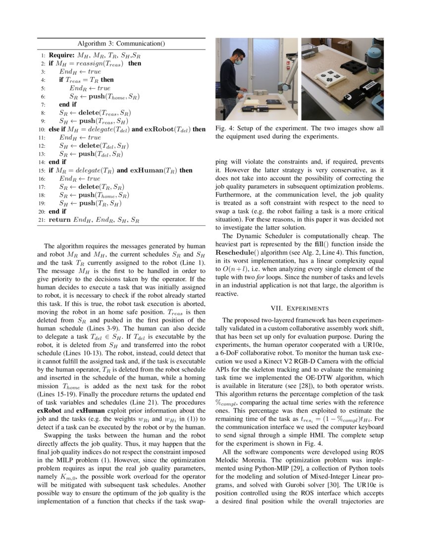 A Human-Centered Dynamic Scheduling Architecture for Collaborative Application | DeepAI