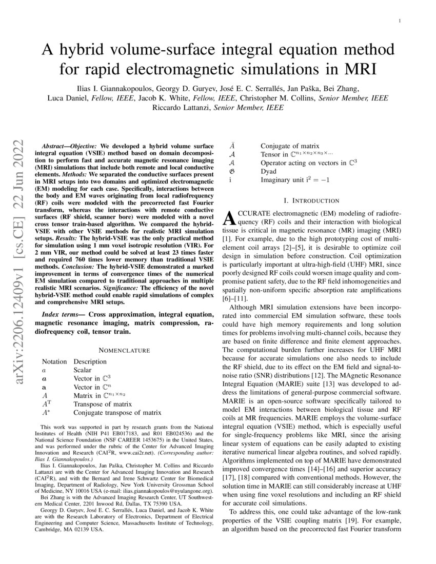 A hybrid volume-surface integral equation method for rapid ...
