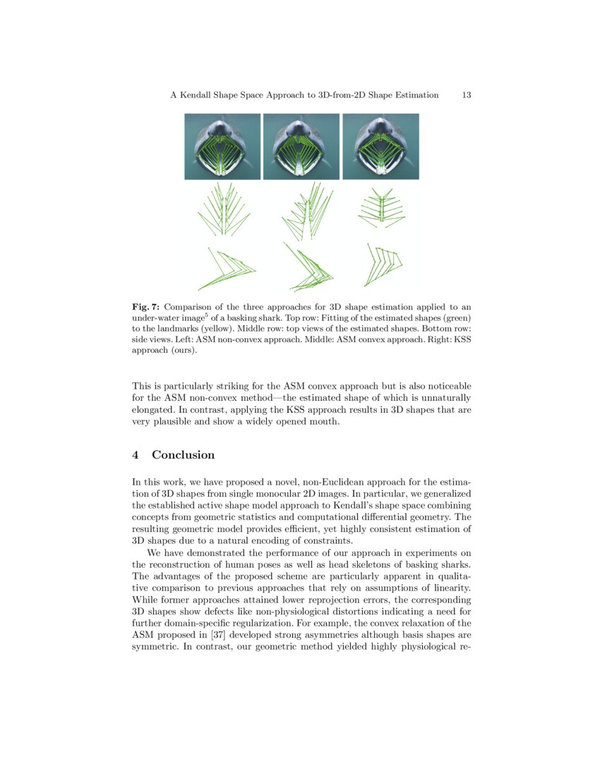 A Kendall Shape Space Approach to 3D Shape Estimation from 2D Landmarks | DeepAI