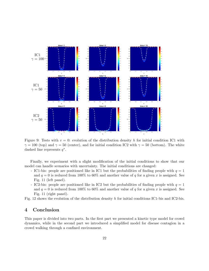 A kinetic theory approach to model crowd dynamics with disease contagion | DeepAI