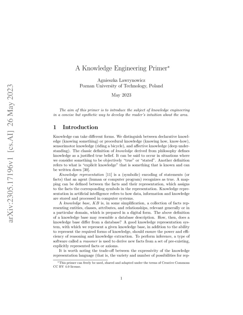 A Knowledge Engineering Primer Deepai