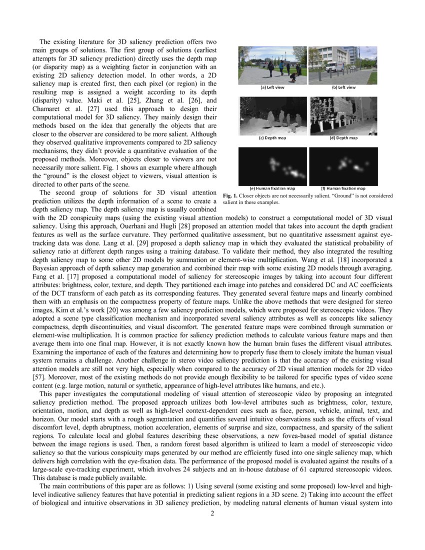 A Learning Based Visual Saliency Prediction Model For Stereoscopic 3d Video Lbvs 3d Deepai
