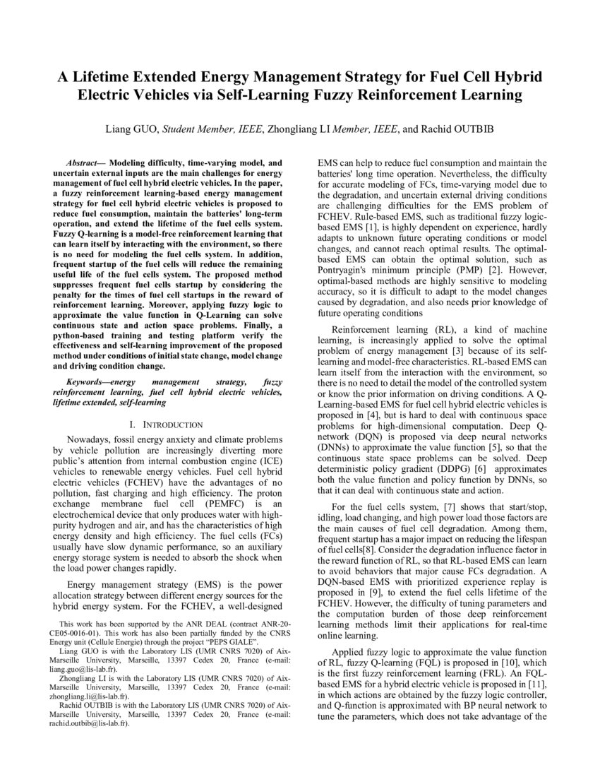 A Lifetime Extended Energy Management Strategy For Fuel Cell Hybrid Electric Vehicles Via Self