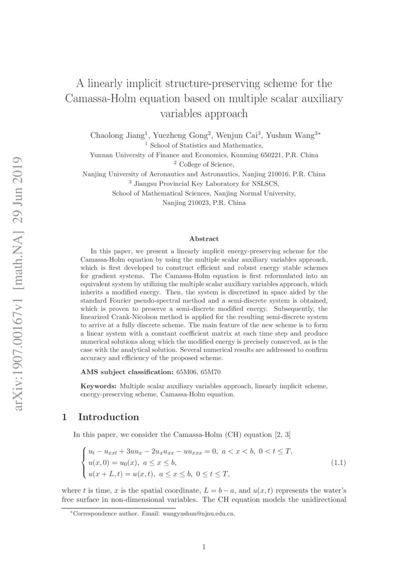A Linearly Implicit Structure Preserving Scheme For The Camassa Holm